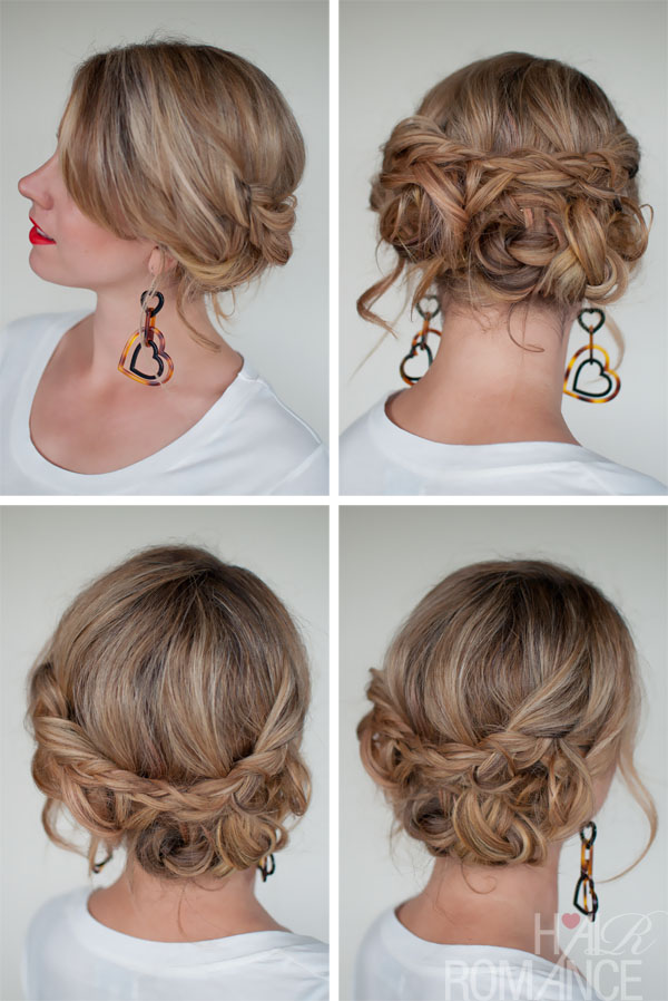 Casual Messy Braided Updo - The Best Braided Updos for Parties ...