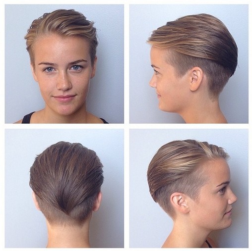 Swept-back Quiff Hairstyle for Women - Hairstyles Weekly